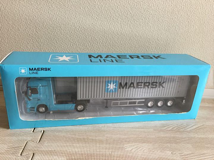 Mercedes Benz MAERSK Container Trailer Truck Light Blue 1/50 Scale ...