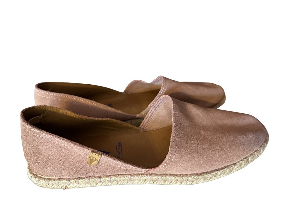 Verbenas Women's Carmen Pink Leather Suede espadrilles Flats Shoes Sz ...
