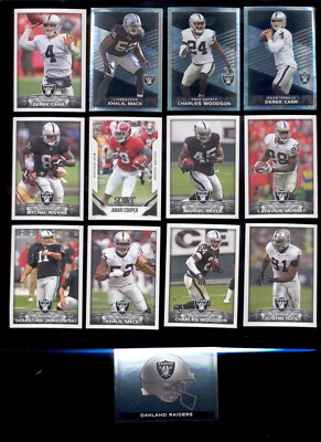 2015 Oakland Raiders Sticker Set DEREK CARR CHARLES WOODSON KHALIL MACK ...