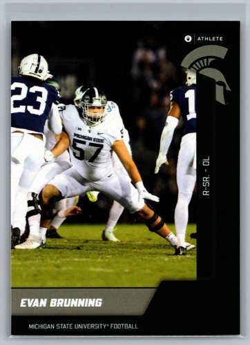 Evan Brunning 2023 ONIT Michigan State Spartans #30 Football Card RC ...