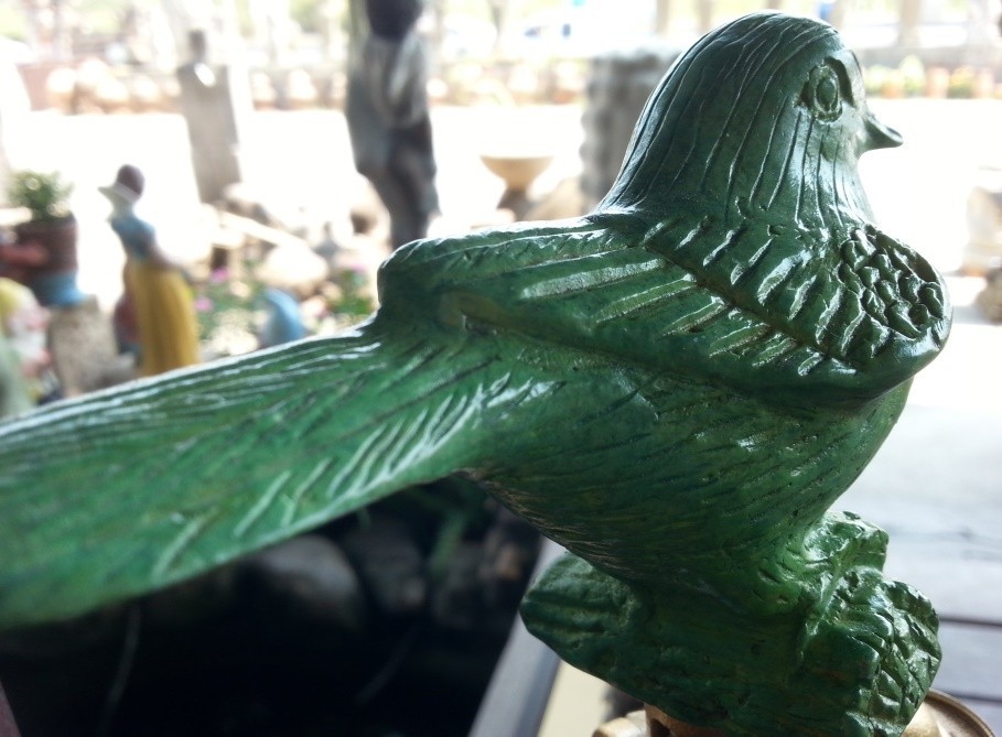 Brass Garden GREEN BIRD Spigot Faucet Tap Vintage Water Home Decor ...