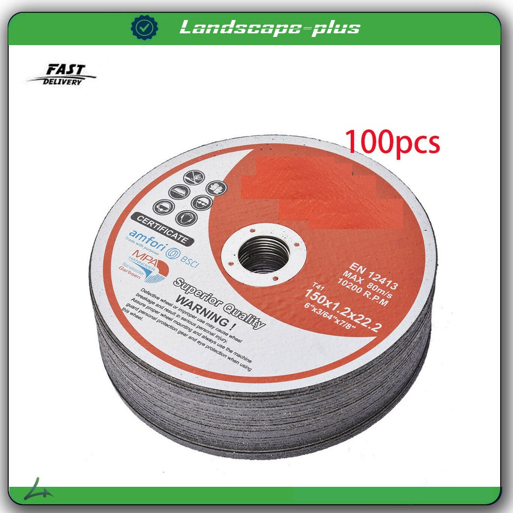 6"x.045"x7/8" Cut-off Wheel - Metal & Stainless Steel Cutting Discs 100 ...
