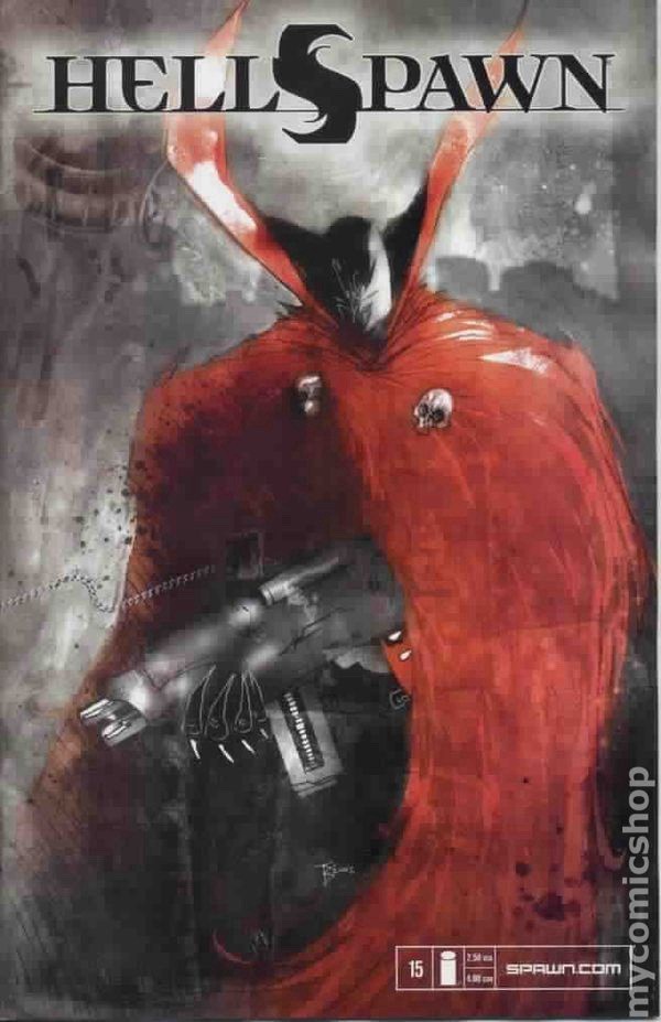BEN TEMPLESMITH ORIGINAL ART! HELLSPAWN #15 COVER! MIXED MEDIA, OPEN TO ...