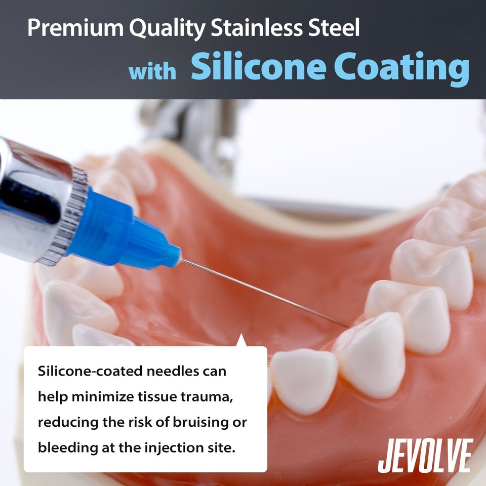 27G, 30G, 30G-XS Dental Plastic Hub Needles Self-Threading Tri-Bevel ...