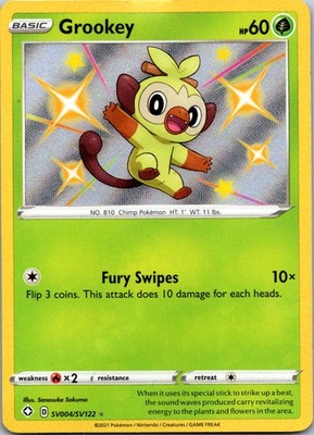 Grookey Shiny Holo Rare Shining Fates: Shiny Vault SV004/SV122 NM | eBay