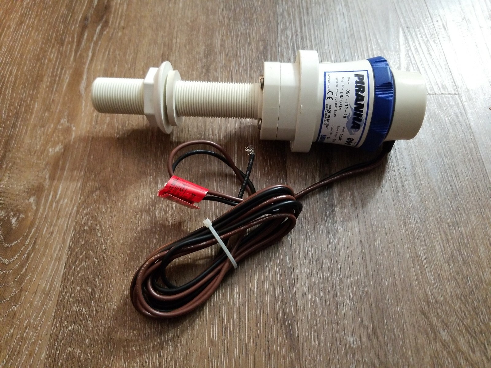 SHURFLO 357-112-10 PIRANHA 800 STRAIGHT PORT LIVEWELL PUMP 12VDC | eBay