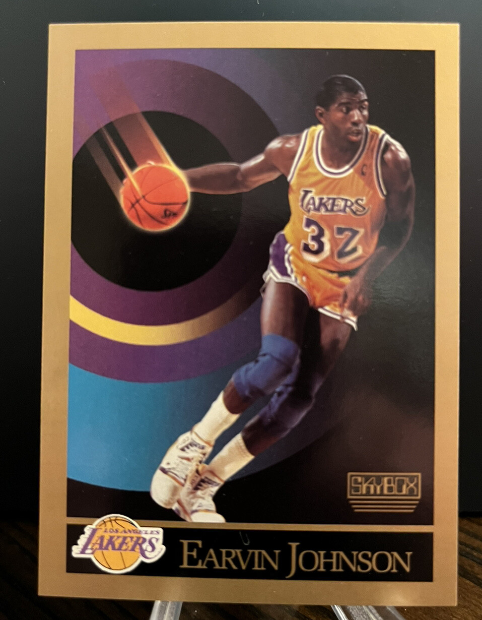 1990-91 Skybox Earvin Magic Johnson Basketball Card #138 Lakers HOF | eBay