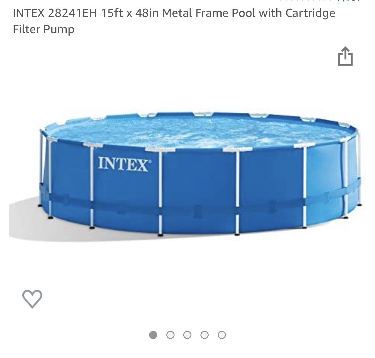 Intex 15ft X 48in Metal Frame Above Ground Pool Set “LOCAL PICKUP Only ...