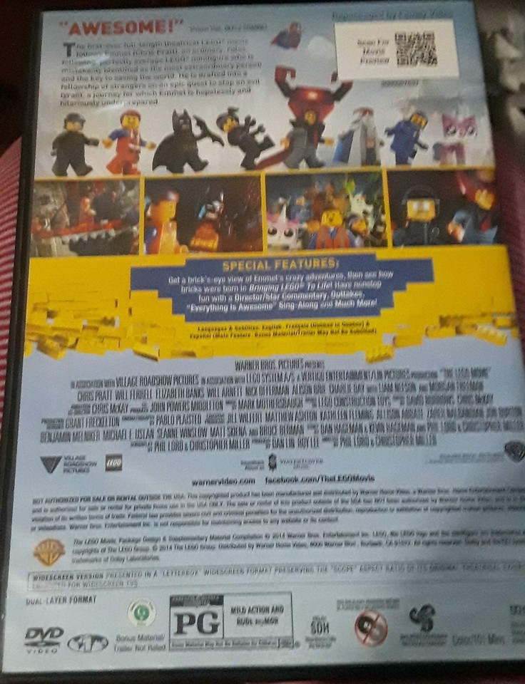 The LEGO Movie (DVD) Special Edition | eBay
