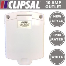 Clipsal Old Style Ip44 Caravan RV 10amp Power Outlet Flap Cover for ...