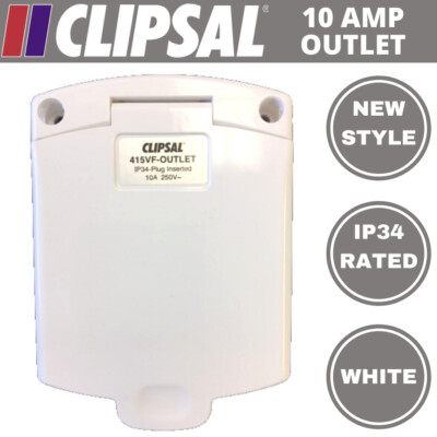 New Style Clipsal 10Amp 240V Power Outlet 415VF IP34 for Caravan ...