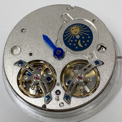 China Made Automatic Mechanical Movement Double Balance Wheel Moon ...