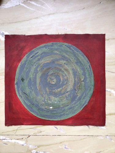 Indian Bindu Painting On Canvas By Ved . Yantra 2007 Modern Art India ...