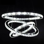 Luxury Ring Crystal Chandelier LED Ceiling Lamp Living Room Pendant ...