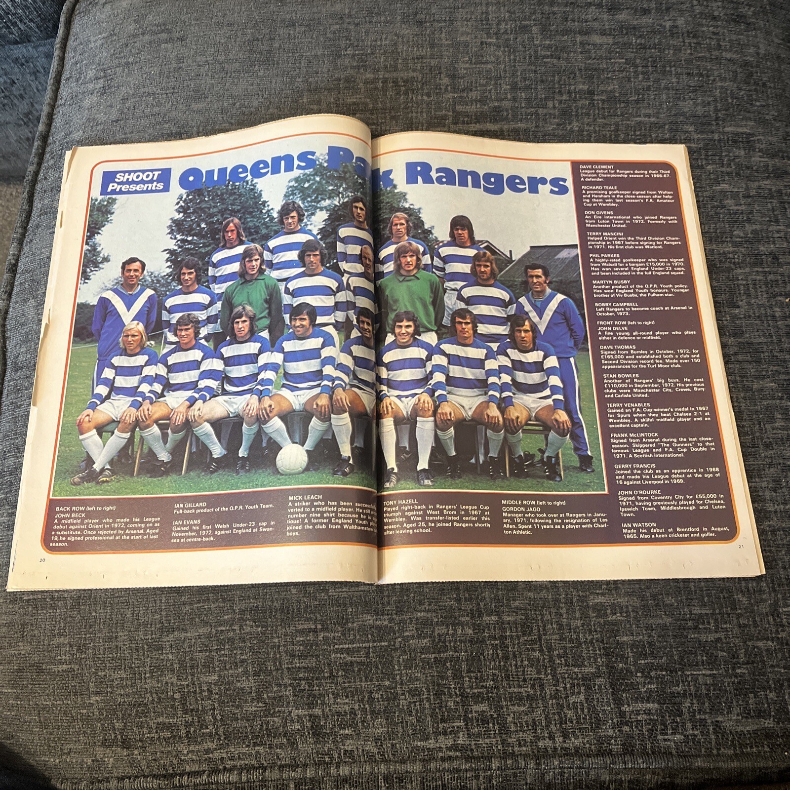 Shoot Magazine 23 Feb 1974 QPR Alan West Joe Royle Tony Young Peter ...