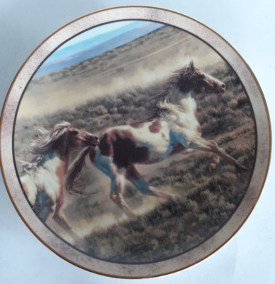 Danbury Mint horse plate Unbridled Spirits by Nancy Glazier Wild and ...