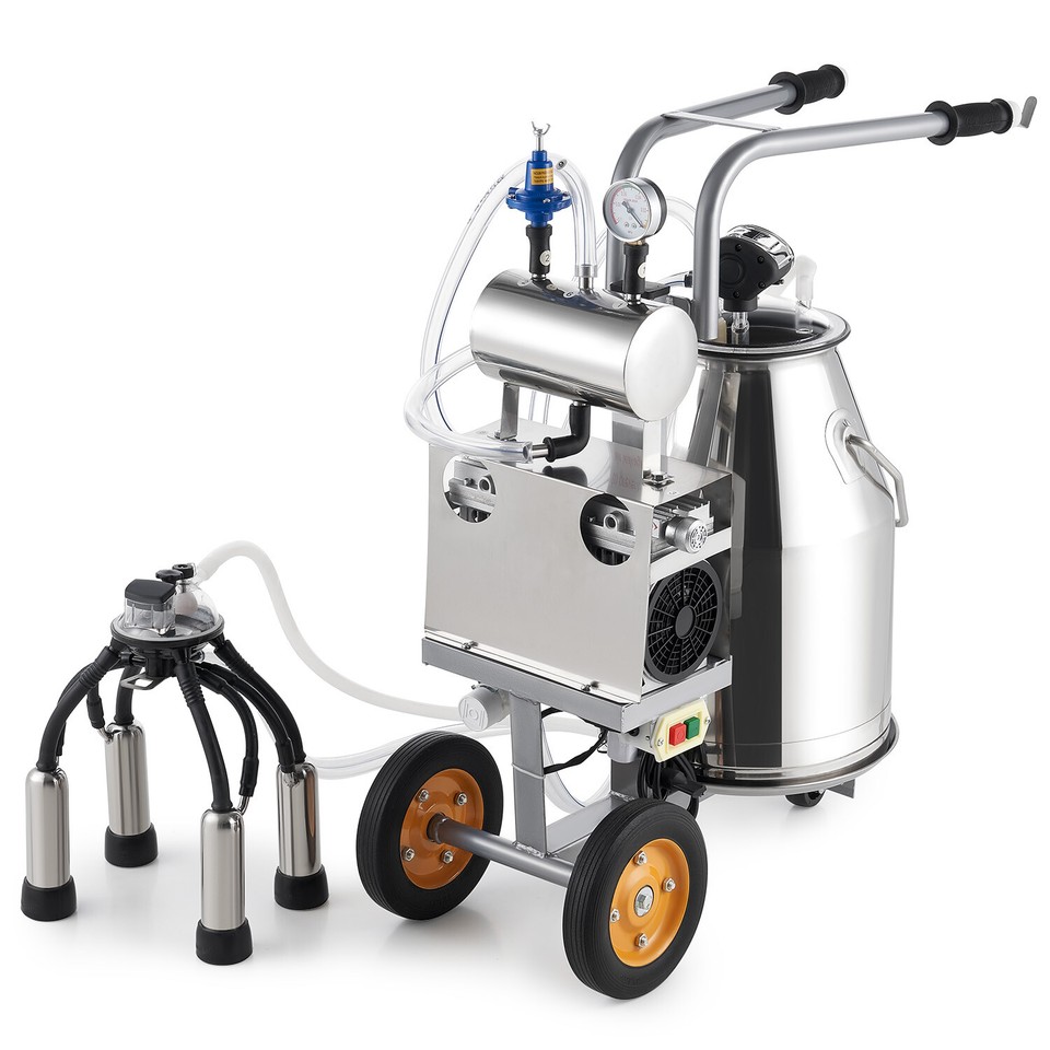 CREWORKS 25L Electric Milking Machine Farm Cow Milk Machine 304 ...