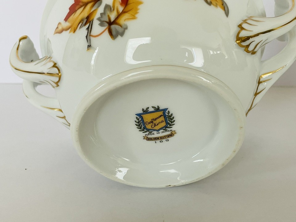 Craftsman China GOLDEN AUTUMN Salad Plate Rim Soup Bowl Dinner Plate ...