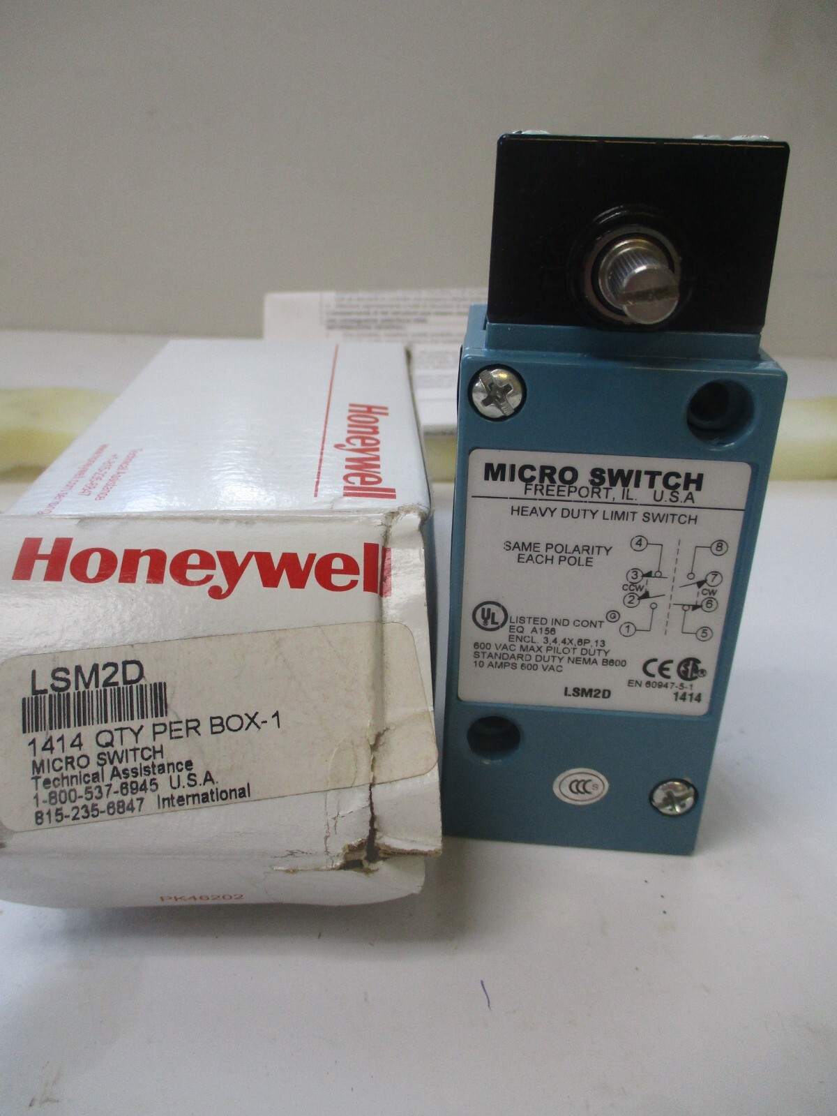 HONEYWELL, LSM2D HEAVY DUTY LIMIT SWITCH, 600 VAC MAX PILOT DUTY | eBay