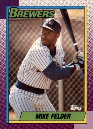 1990 Topps Mike Felder #159 Outfield Milwaukee Brewers FREE shipping | eBay