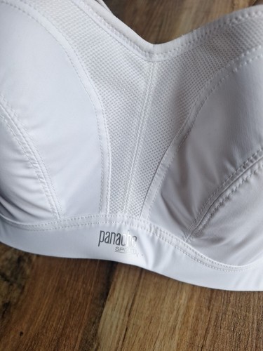 Panache Wired Sports Bra Women Sz 34 White Full Bust Support B-J Cup ...