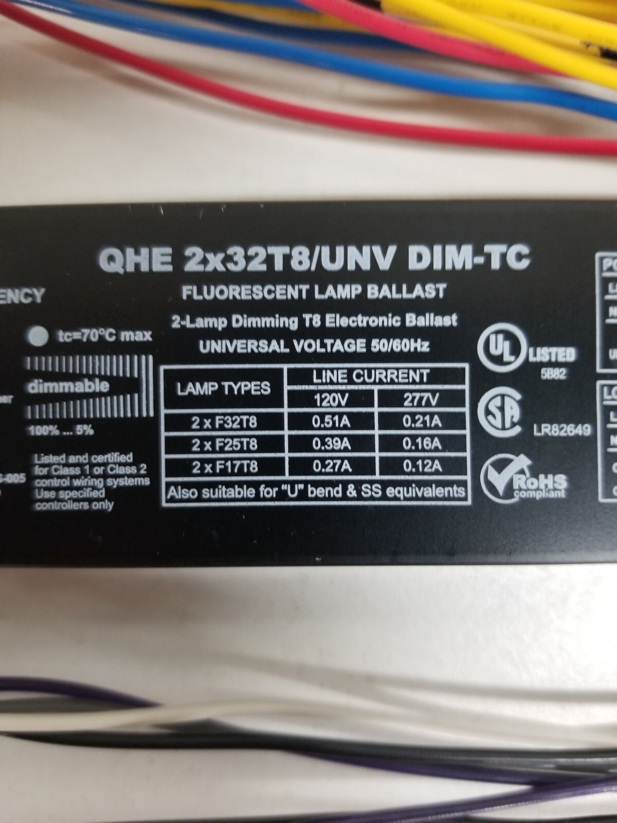 Osram QHE-2X32T8-UNV-DIM-TC Quicktronic Electronic Dimming Ballast 2 ...
