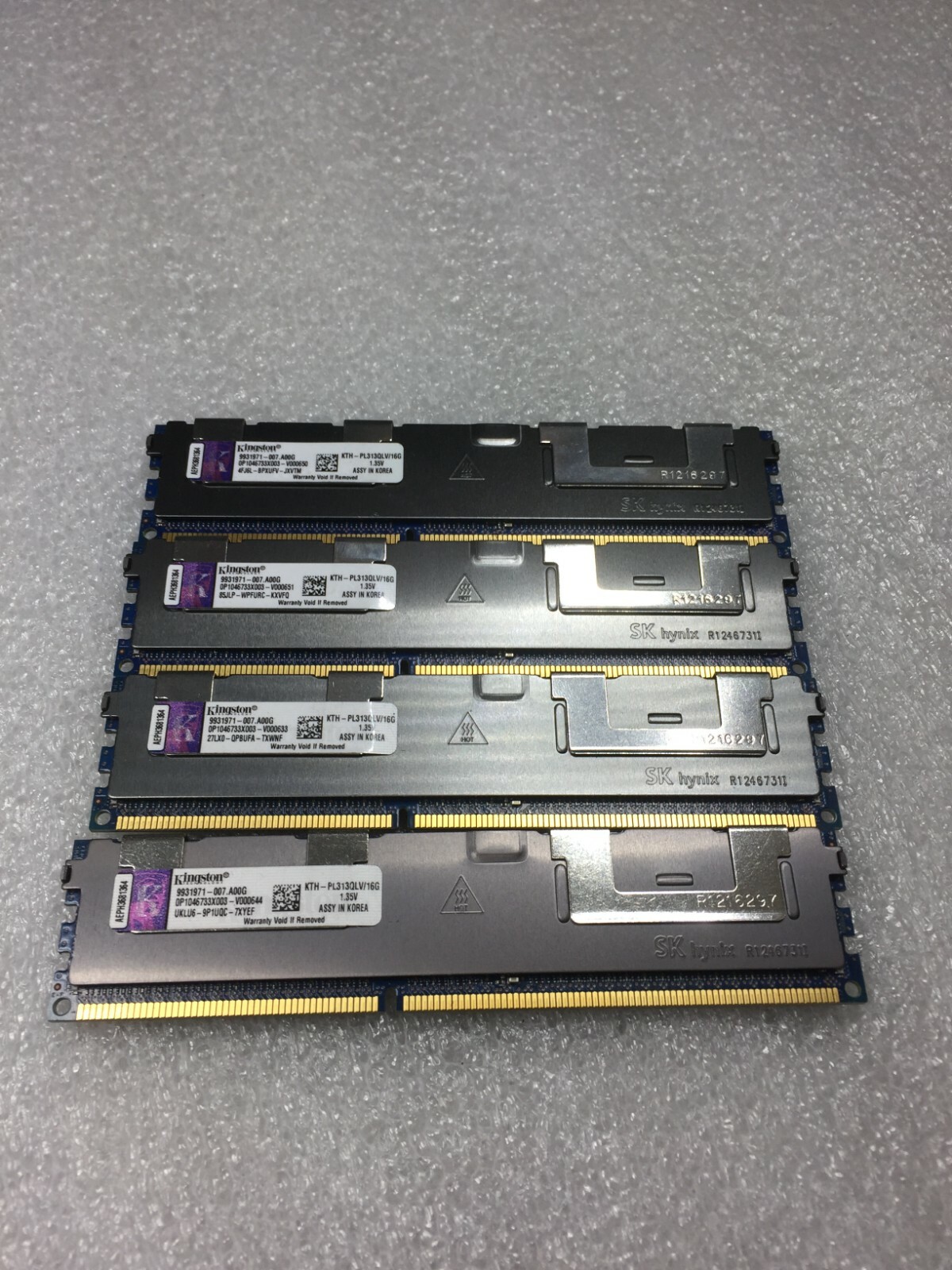 LOT OF 4 64GB KTH-PL313QLV/16G 4X 16GB SERVER Memory Modules RAM FREE ...