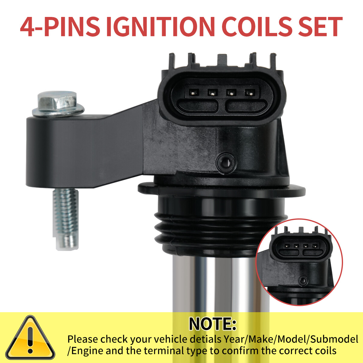 Pack of 6 Ignition Coils for Chevy Traverse Cadillac ATS CTS GMC Acadia ...