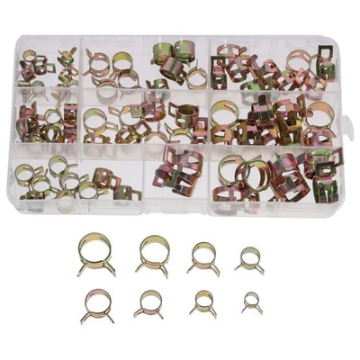 80Pcs Steel spring hose clips fuel hose clamp hose clamp assortment | eBay