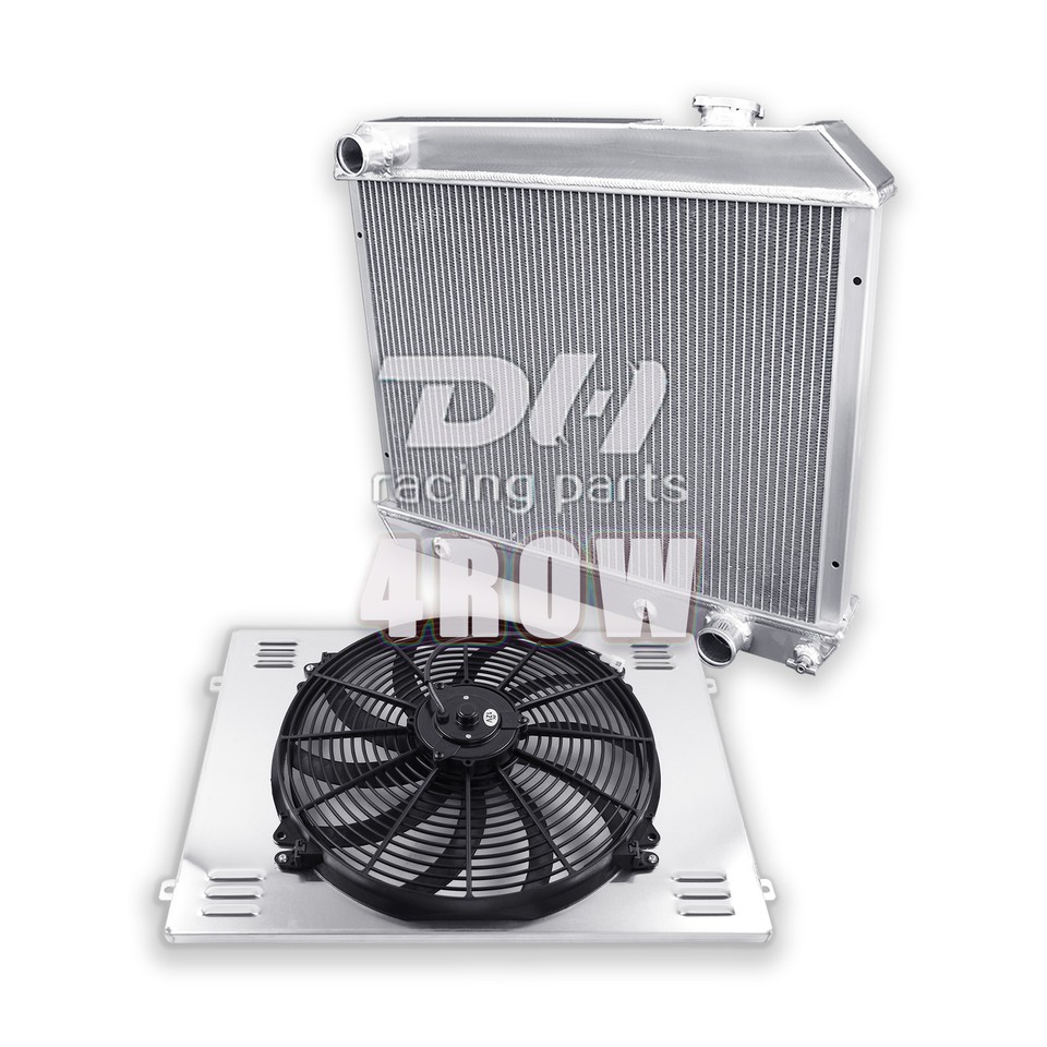 4 Rows Radiator+Shroud+Fan For 63-66 Chevy C10 C20 C30 K10 K20 Truck ...