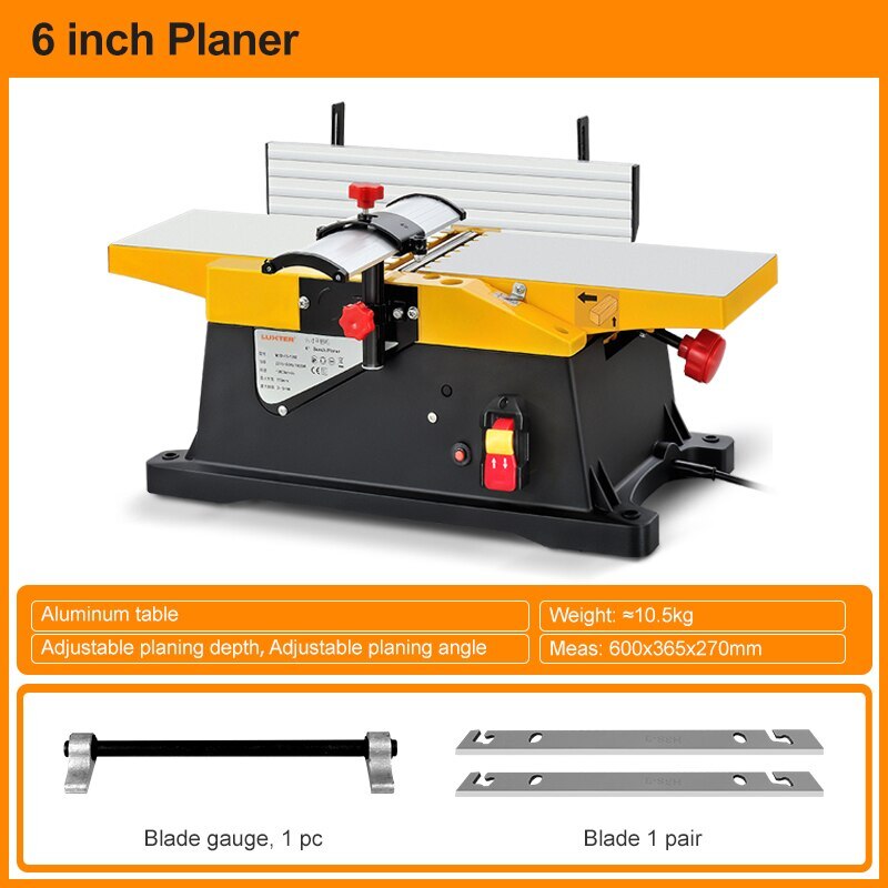 NEW Electric Wood Thicknesser Multifunctional Woodworking Jointer 1.8KW ...