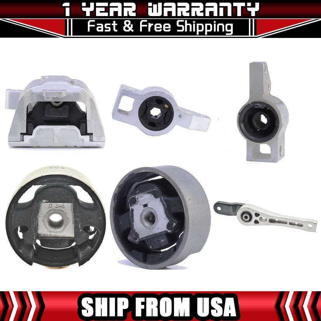 Anchor 6 X Engine Motor Mounts Fits 2006-2009 VOLKSWAGEN GTI L4 2.0L ...