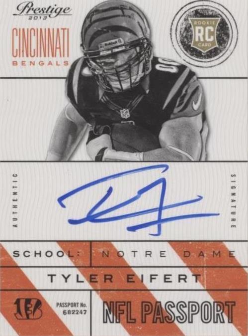 2013 Panini Prestige - Nfl Passport Tyler Eifert #5 Signatures (AU, RC ...