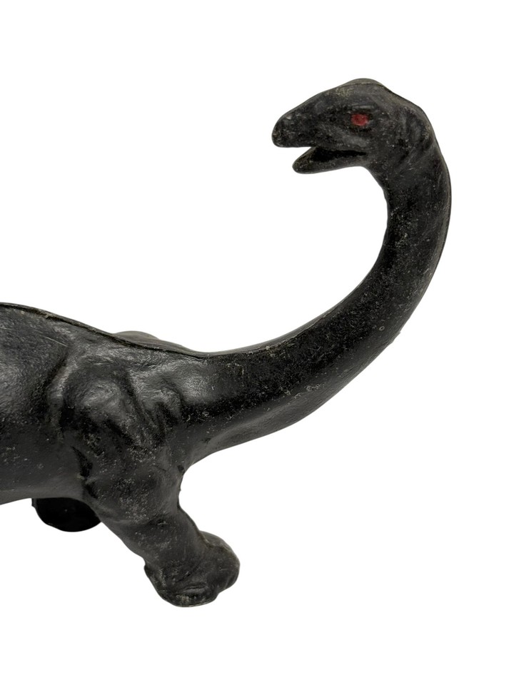 J.H. Miller Black Wax Plastic Dinosaurs 1950s Brontosaurus Stegosaurus ...