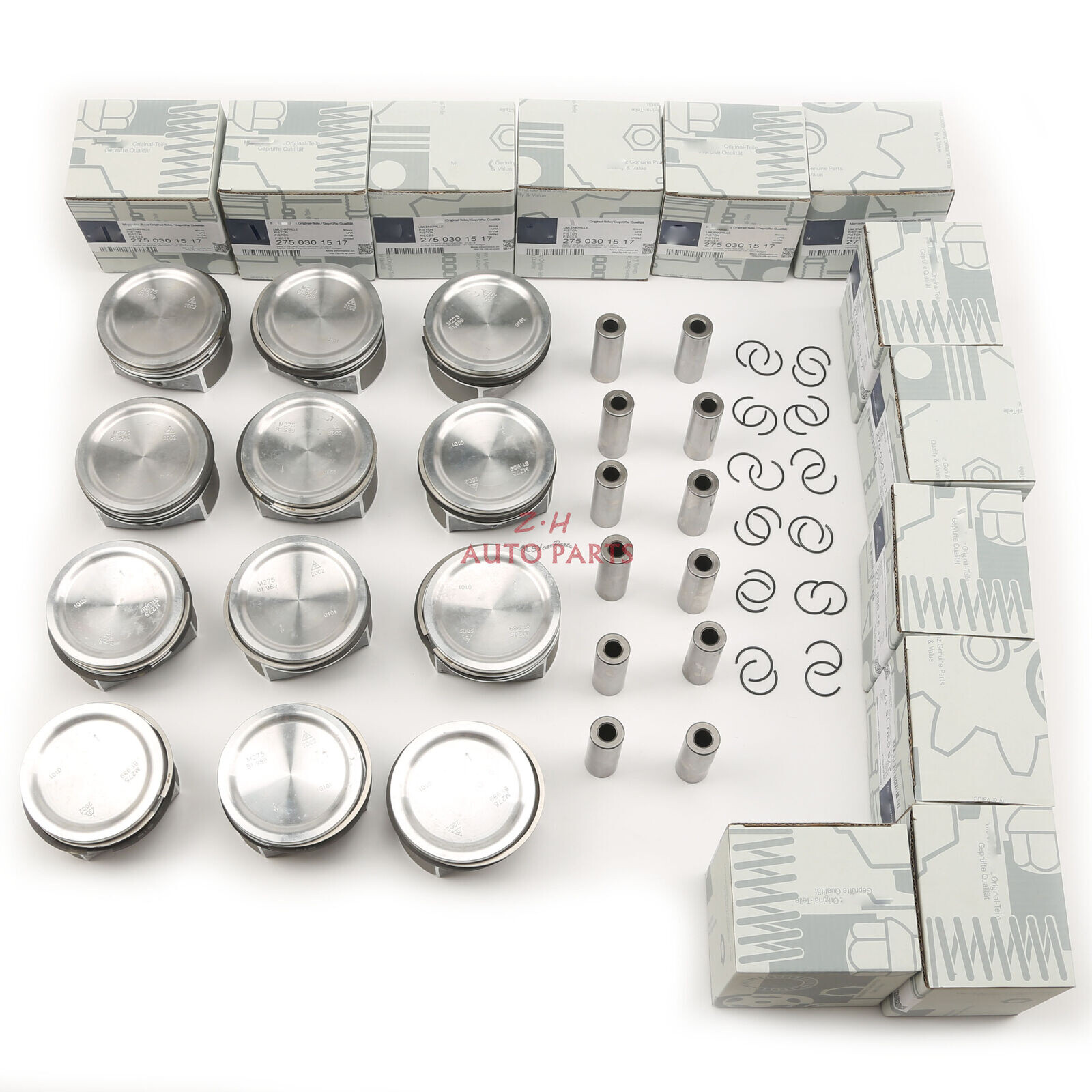 Engine Piston Set Φ82mm Fit For Mercedes-Benz S600L W220 W221 ...