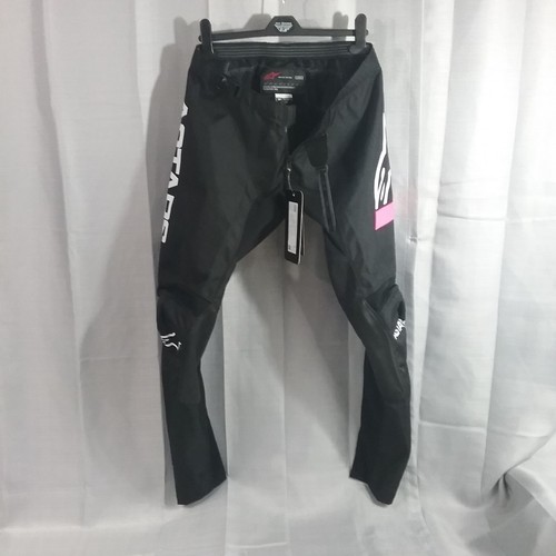 NEW ALPINESTAR 3752422 RIDING PANTS BLACK AND PINK SIZE 30 STELLA FLUID ...