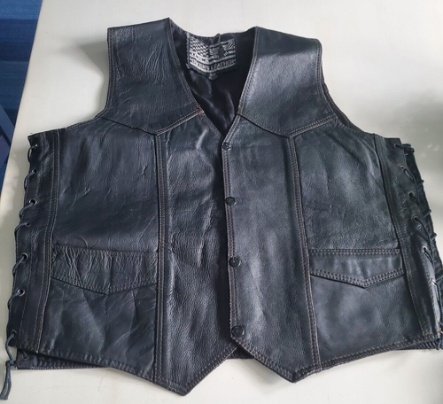 Harley-Davidson Men's XL Vest Biker Motorcycle Genuine Leather ...
