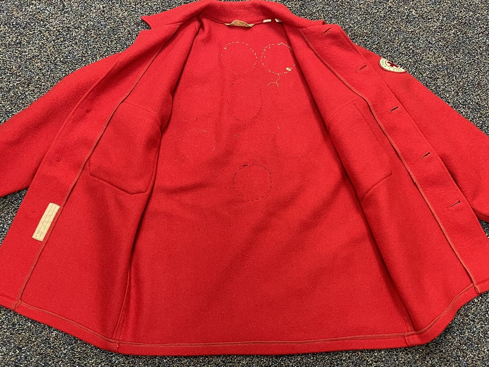 Vintage OFFICIAL BSA Girl Scout Red Wool Coat w/Twelve Original 1960’s ...