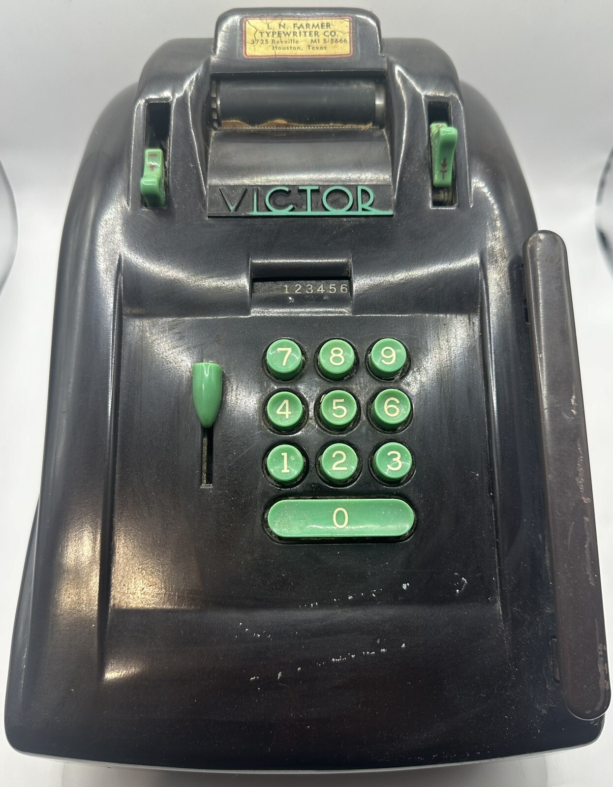 Vintage Art Deco Victor Adding Machine Calculator Bakelite Jade Mid ...