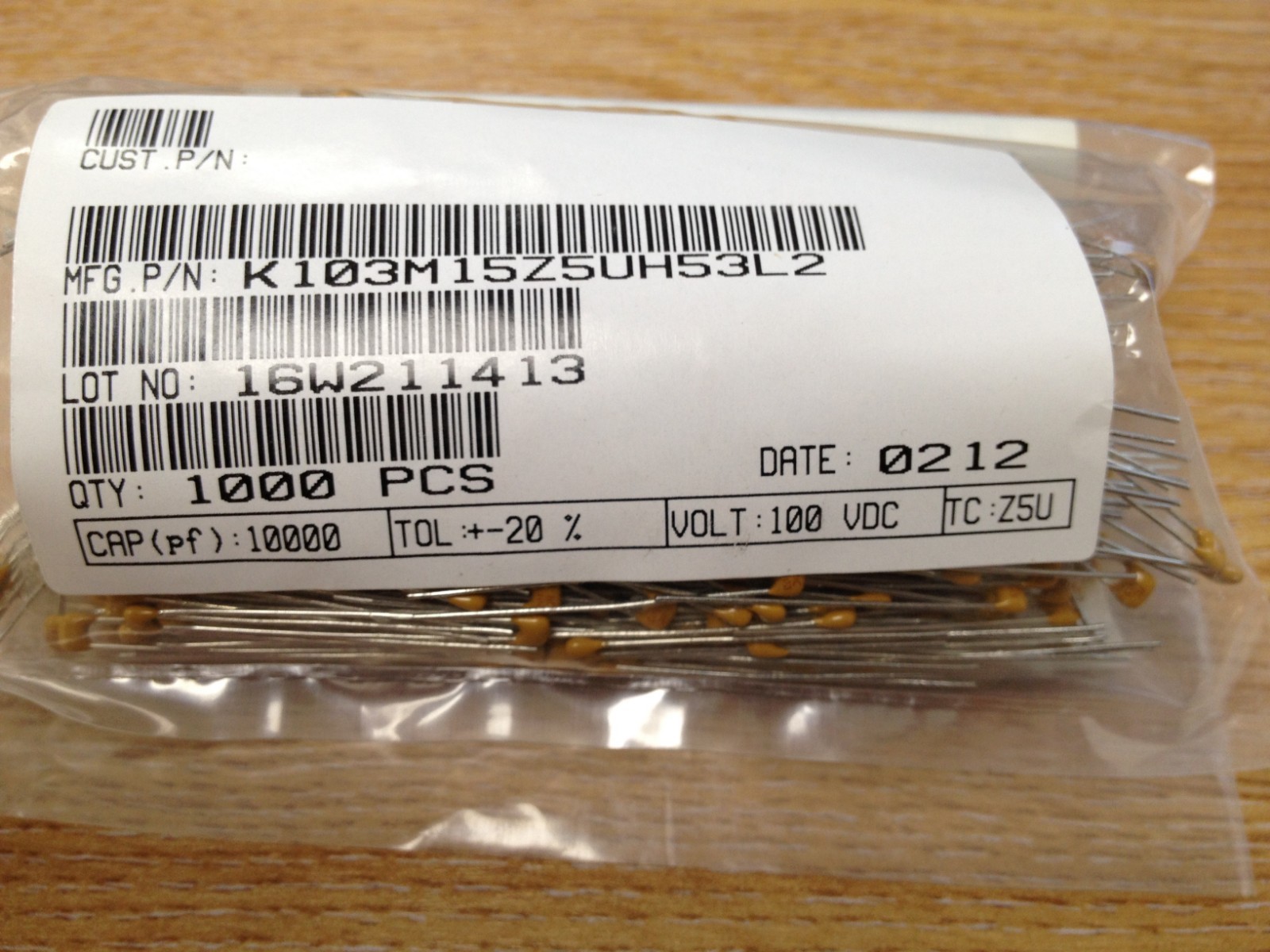 LOT OF 1000pcs BCC 2252-346-00103 10000PF 20% 100V Ceramic Capacitor | eBay