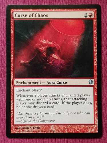 Magic The Gathering COMMANDER 2013 C13 CURSE OF CHAOS red card MTG ...