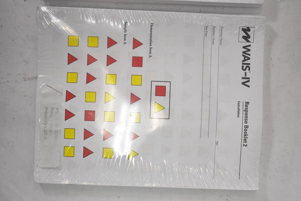 WAIS-IV Response Booklet 1 2 Symbol Search Coding Cancellation Pearson ...