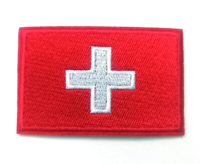 switzerland flag patch swiss confoederatio helvetica embroidered iron ...