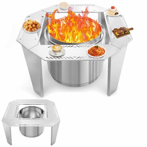 41"or 48" Adjustable Fire Pit Surround Table for Solo Stove Yukon ...