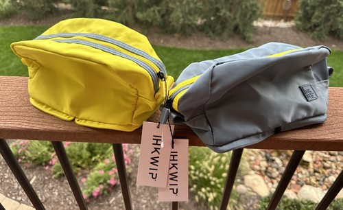 IHKWIP 2 Packable Pouch Travel Cosmetic Case Yellow + Faded Indigo ...