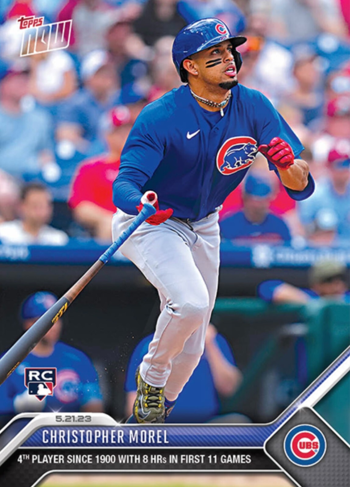 2023 TOPPS NOW MLB ROOKIE CARD CHICAGO CUBS CHRISTOPHER MOREL #325 8 ...