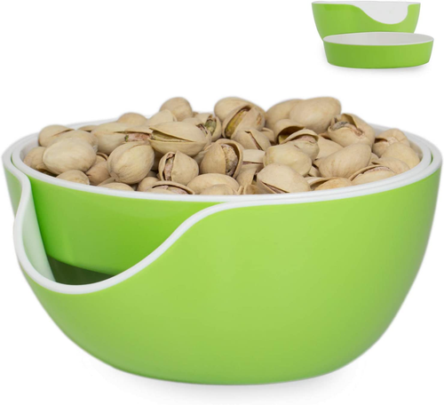 Pistachio Bowl, Snack Serving Dish, Double Peanut Bowl with Nut Seeds ...