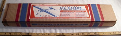 LIL' RAIDER MONO-LINE STUNT GAS BALSA AIRPLANE MODEL KIT VICTOR STANZEL ...