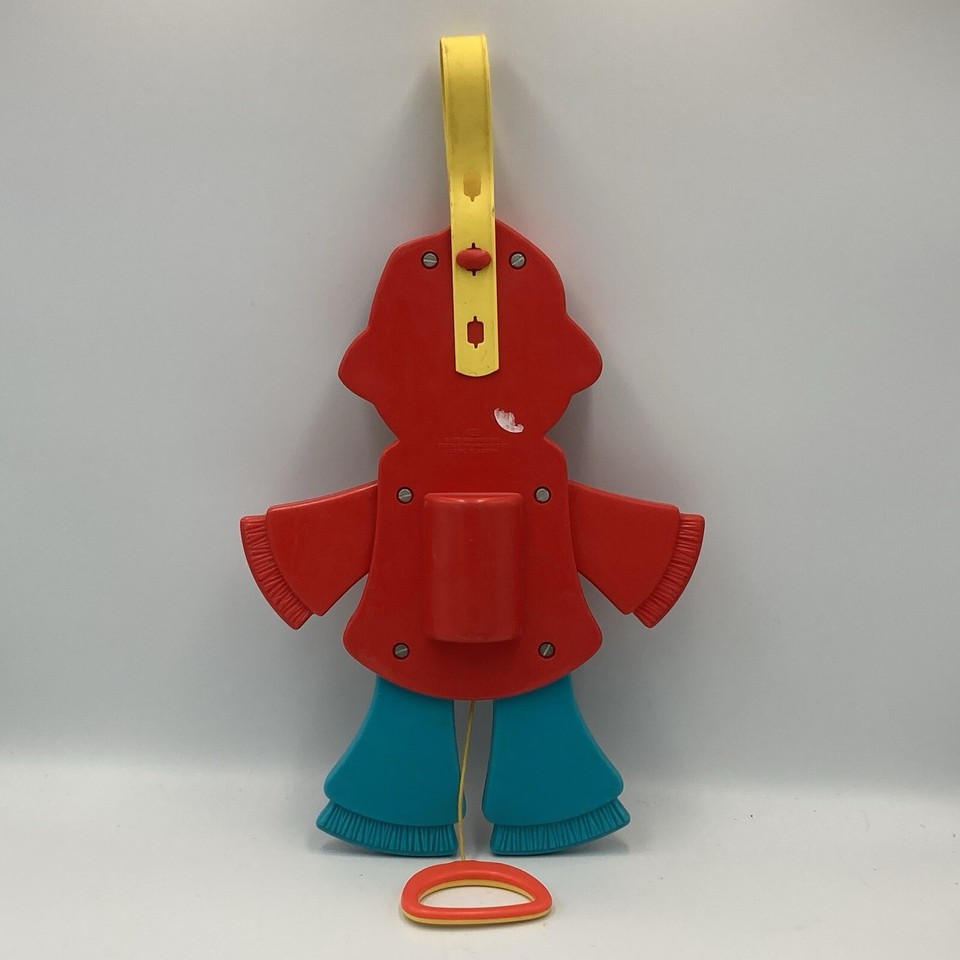 Vintage 1970s Fisher Price Scarecrow Plastic Pull Toy Moving Eyes Arms ...