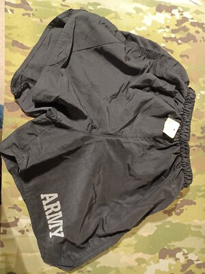 Black US Army PT Shorts APFU Training Work Out Running Exercise Gym ...